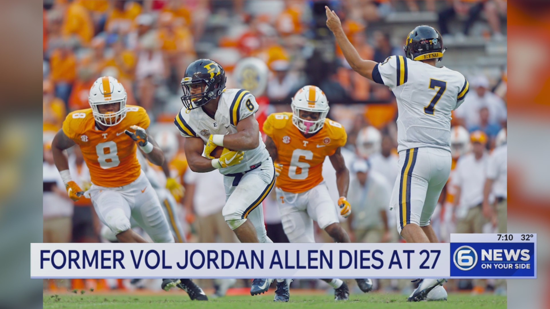 Former University of Tennessee linebacker Jordan Allen dies at 27