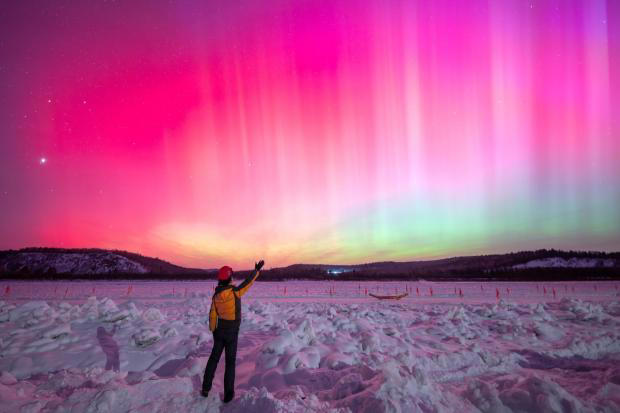 Aurora lights up UK and Europe as sky dazzled by brilliant display