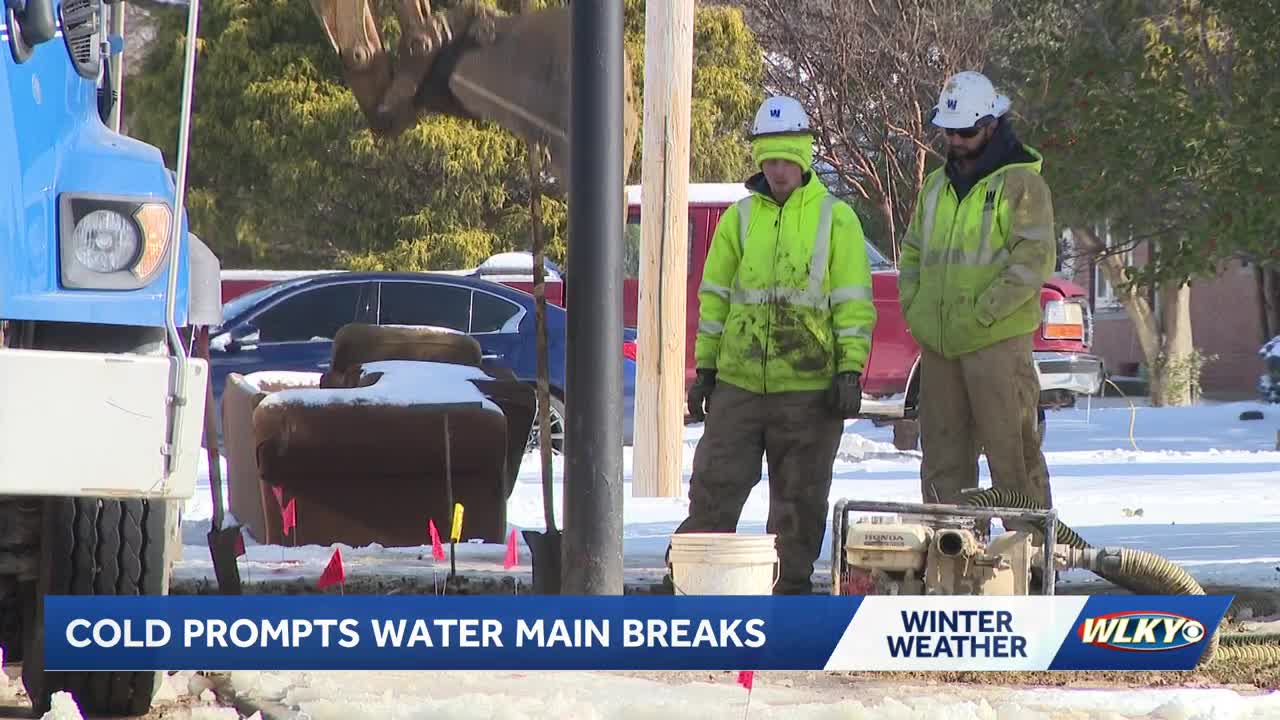 Cold weather causes water main breaks in Louisville