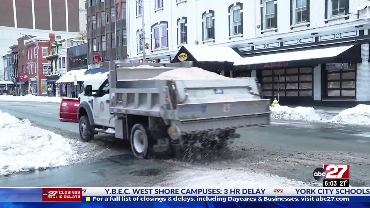 Snowstorm leaves behind mess for Midstate's essential workers