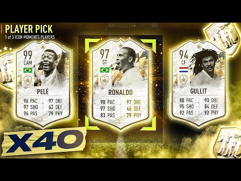 FIFA 22 40 x guaranteed icon moments player pick packs!