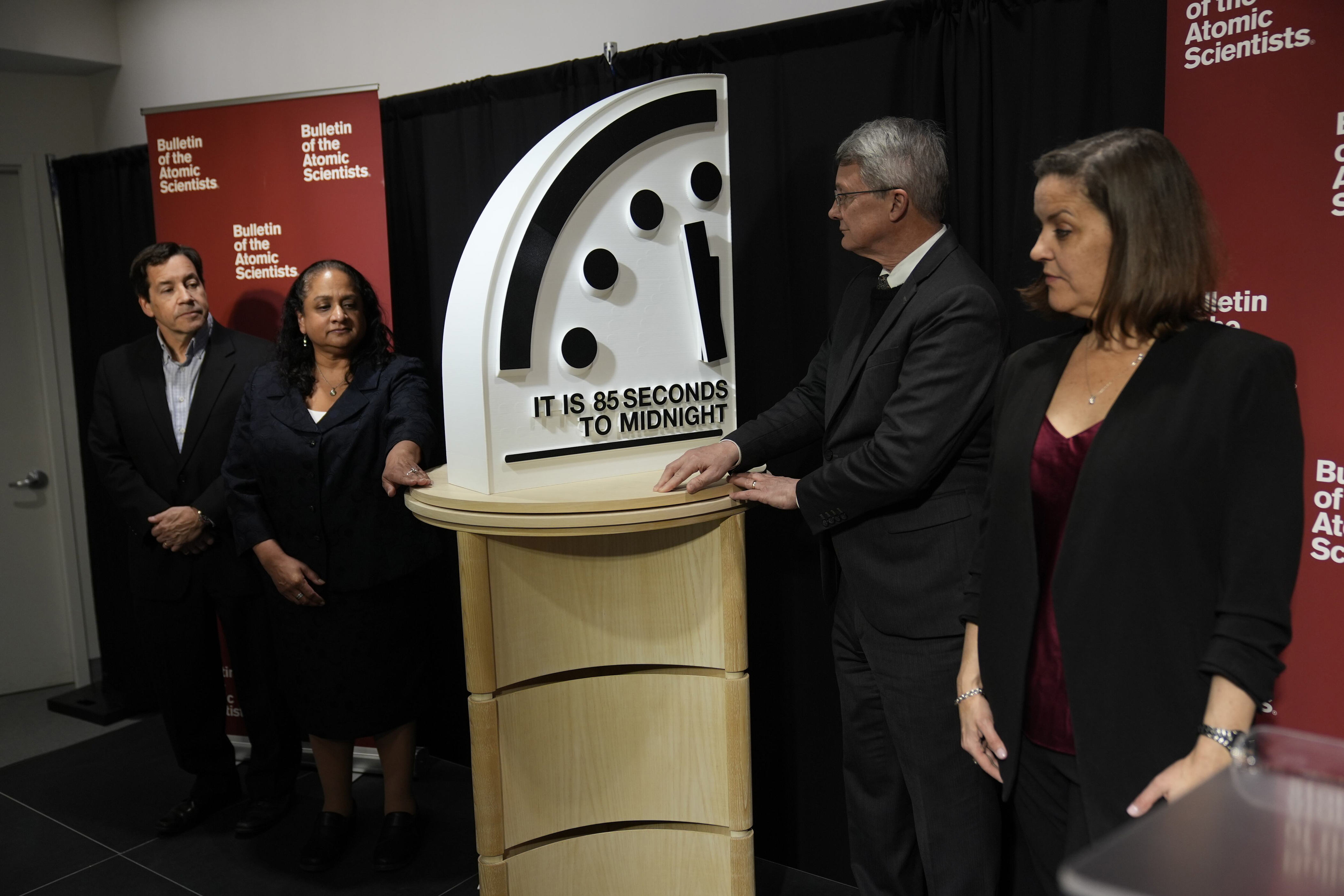 Doomsday clock moves to 85 seconds, closest ever