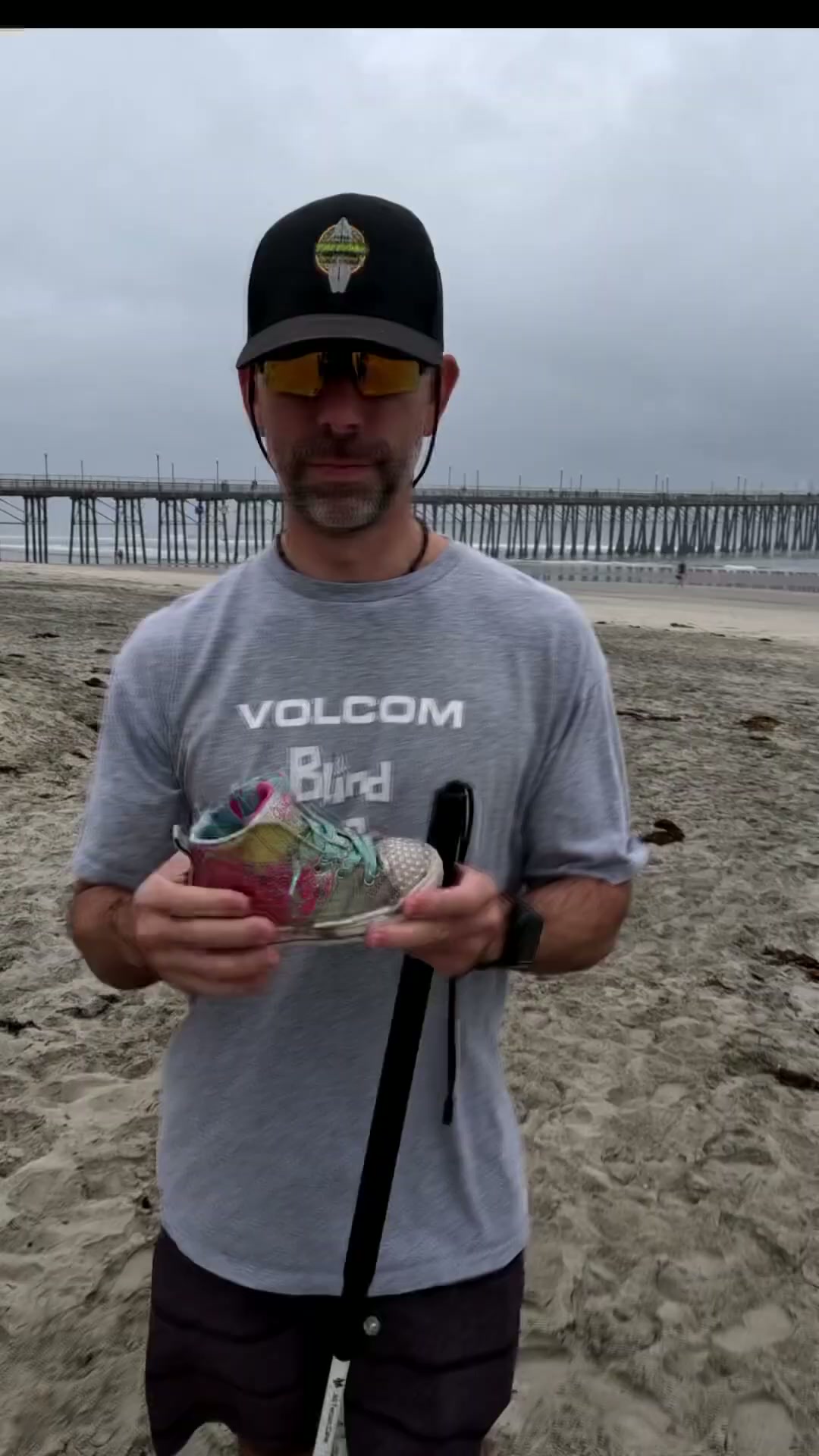 Blind guy treasure hunting on beach #shorts