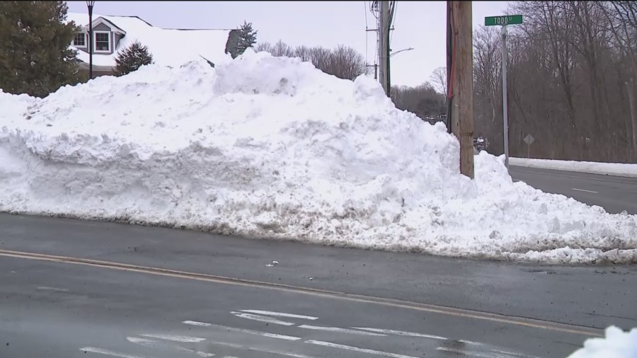 Large snow piles pose danger to some Connecticut communities