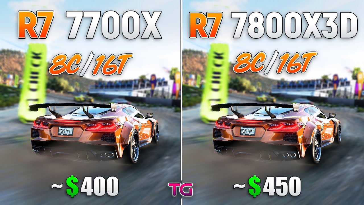 Ryzen 7 7800X3D vs Ryzen 7 7700X - Test in 10 games