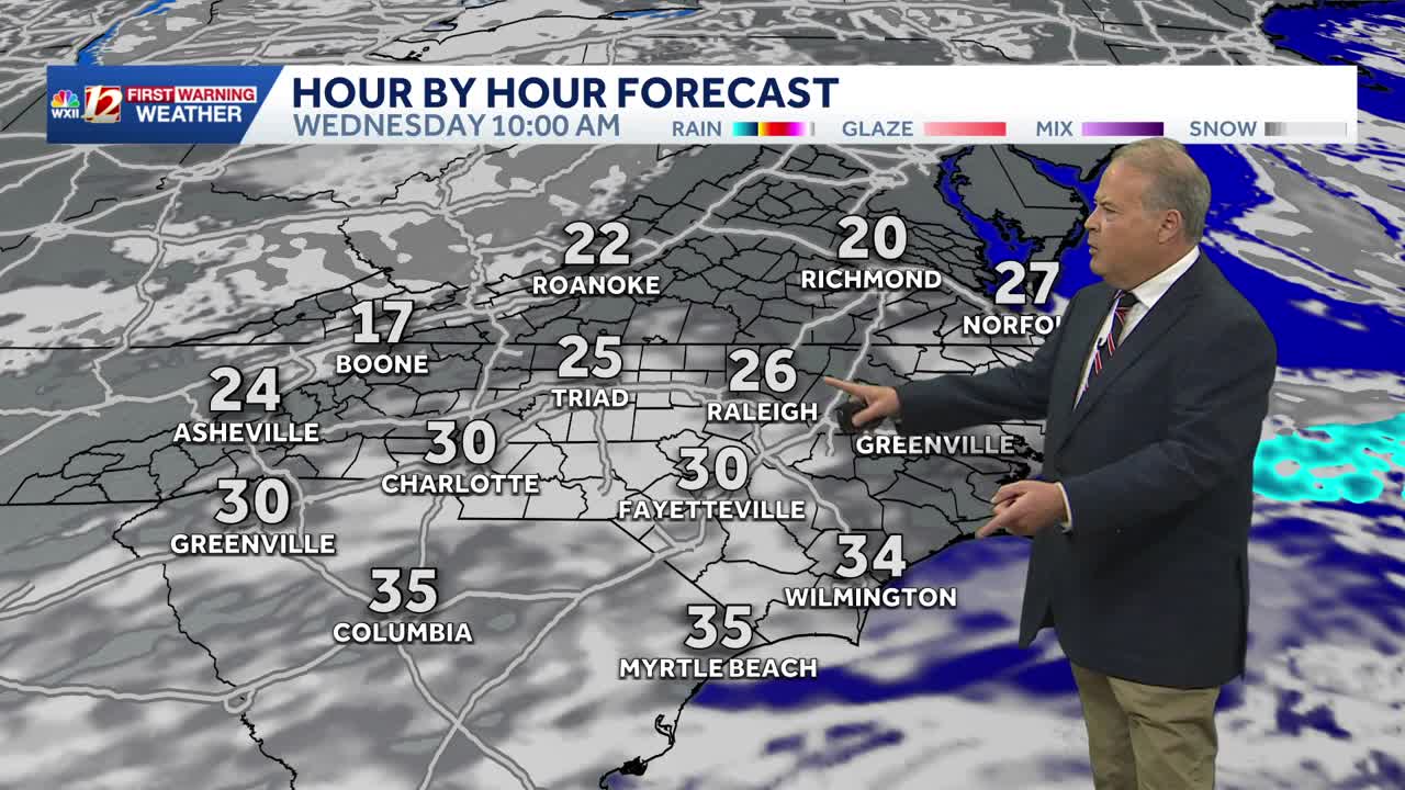 Cold mornings and icy travel continues Wednesday in North Carolina ...