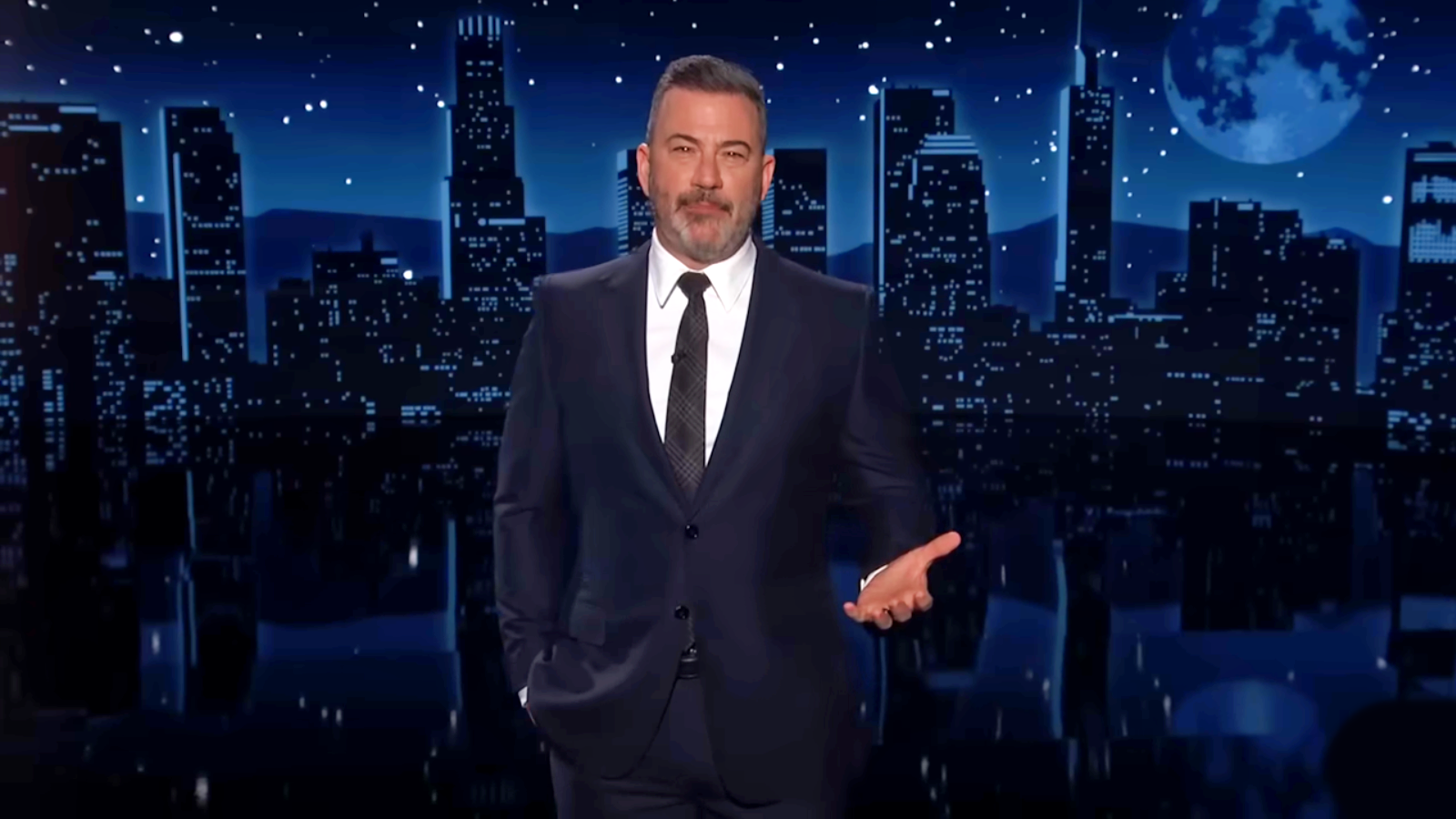 Jimmy Kimmel tears up as he labels ICE 'mask-wearing goons'