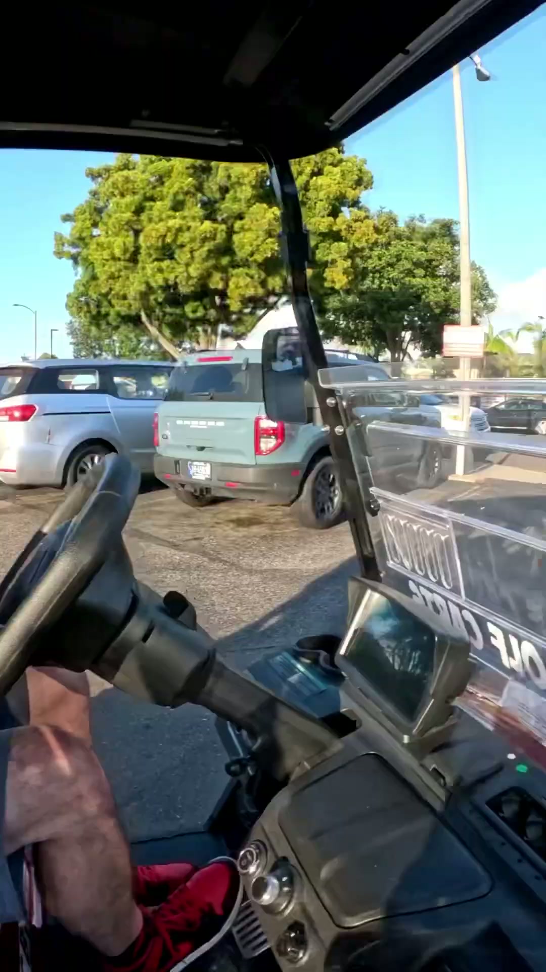 A blind guy behind the wheel?