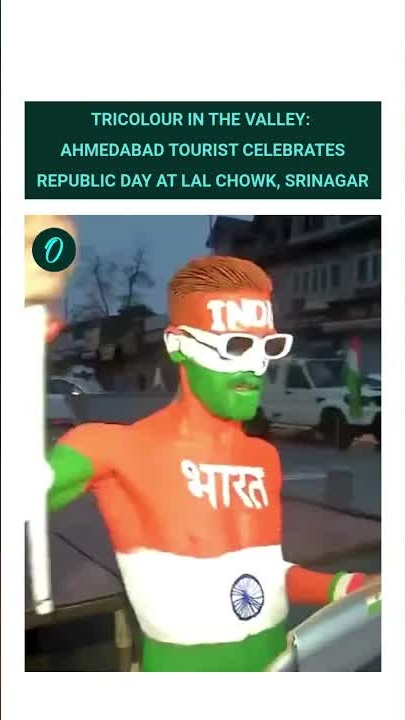Ahmedabad tourist celebrates Republic Day at Lal Chowk, Srinagar