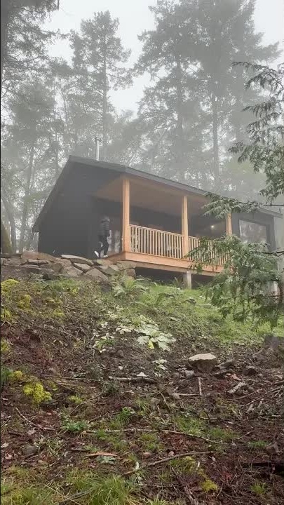 Touring a 700 square foot cottage style prefab home in the forest! # ...