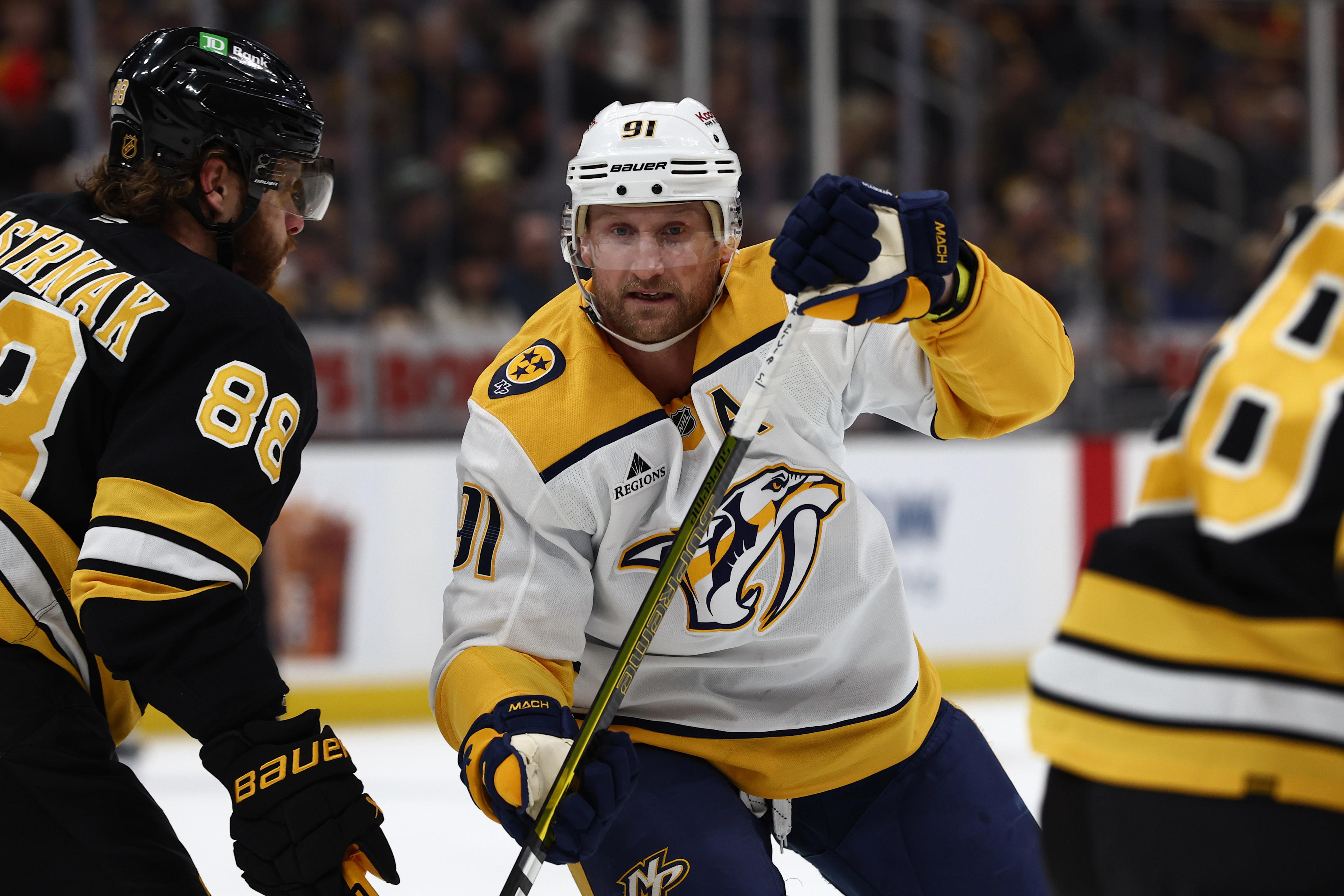 Nashville Predators tie game late, but fall 3-2 to Boston Bruins in ...