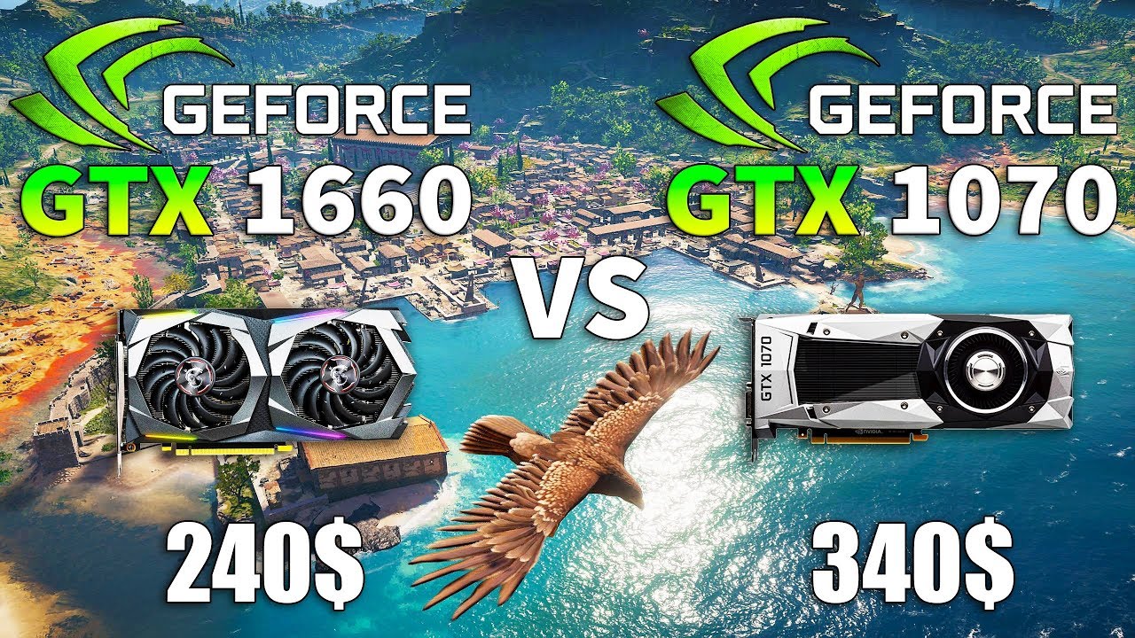 GTX 1660 vs GTX 1070 test in 9 games