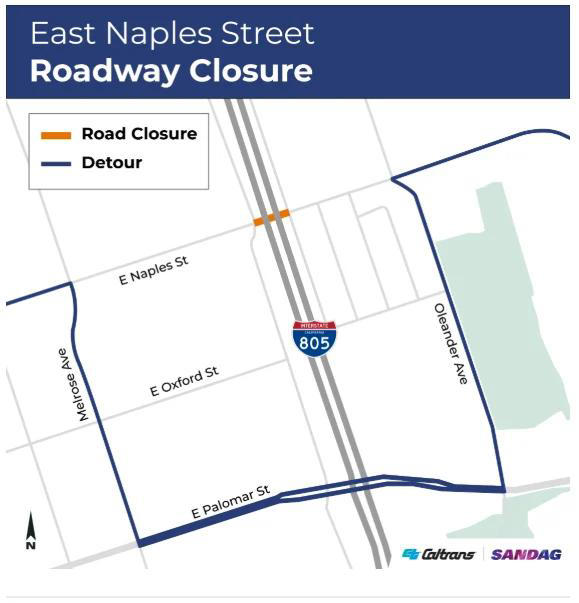 Border commuters warned of overnight I-805 delays in Chula Vista