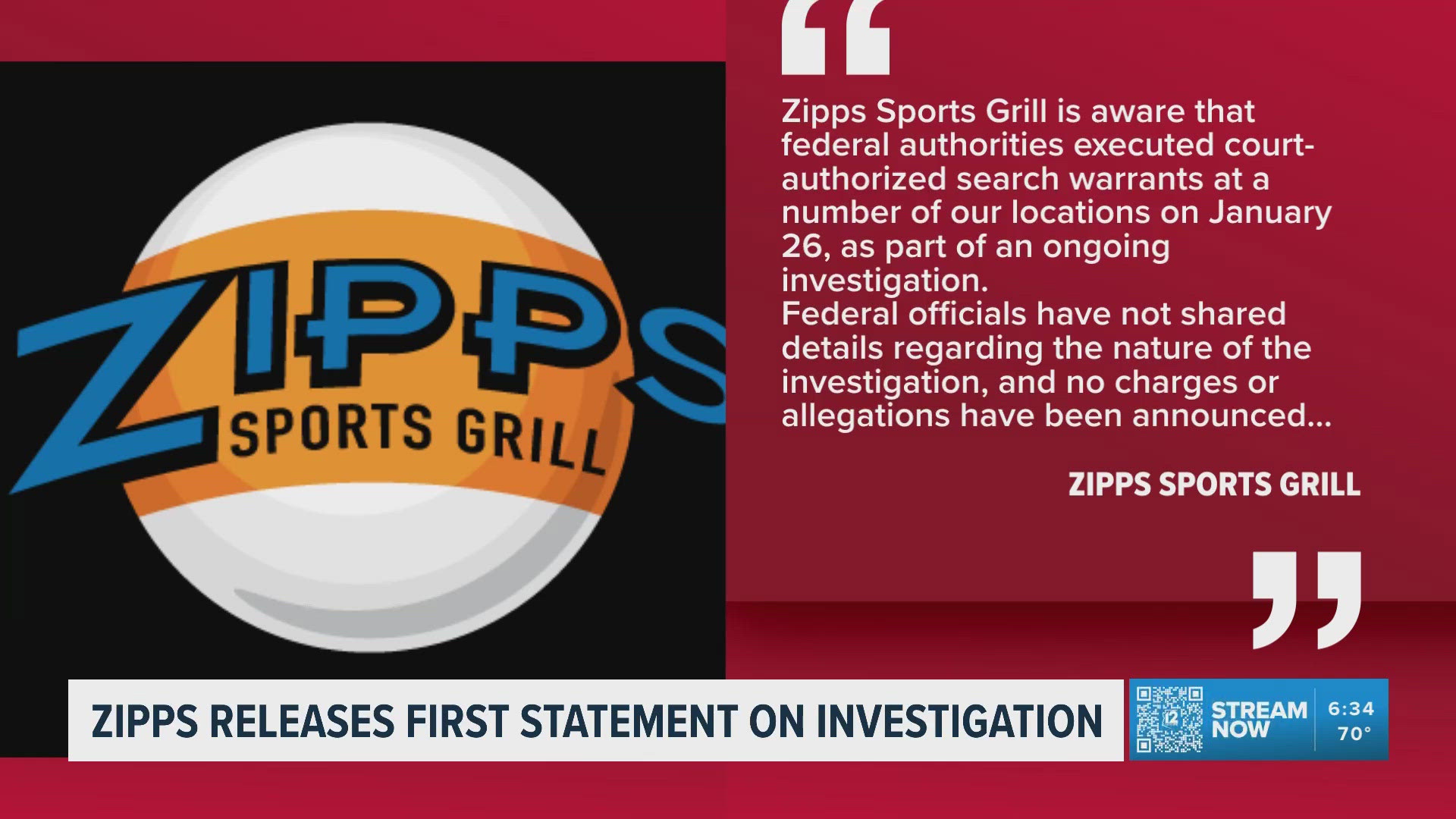Zipps Sports Grill releases statement following HSI raids at multiple ...