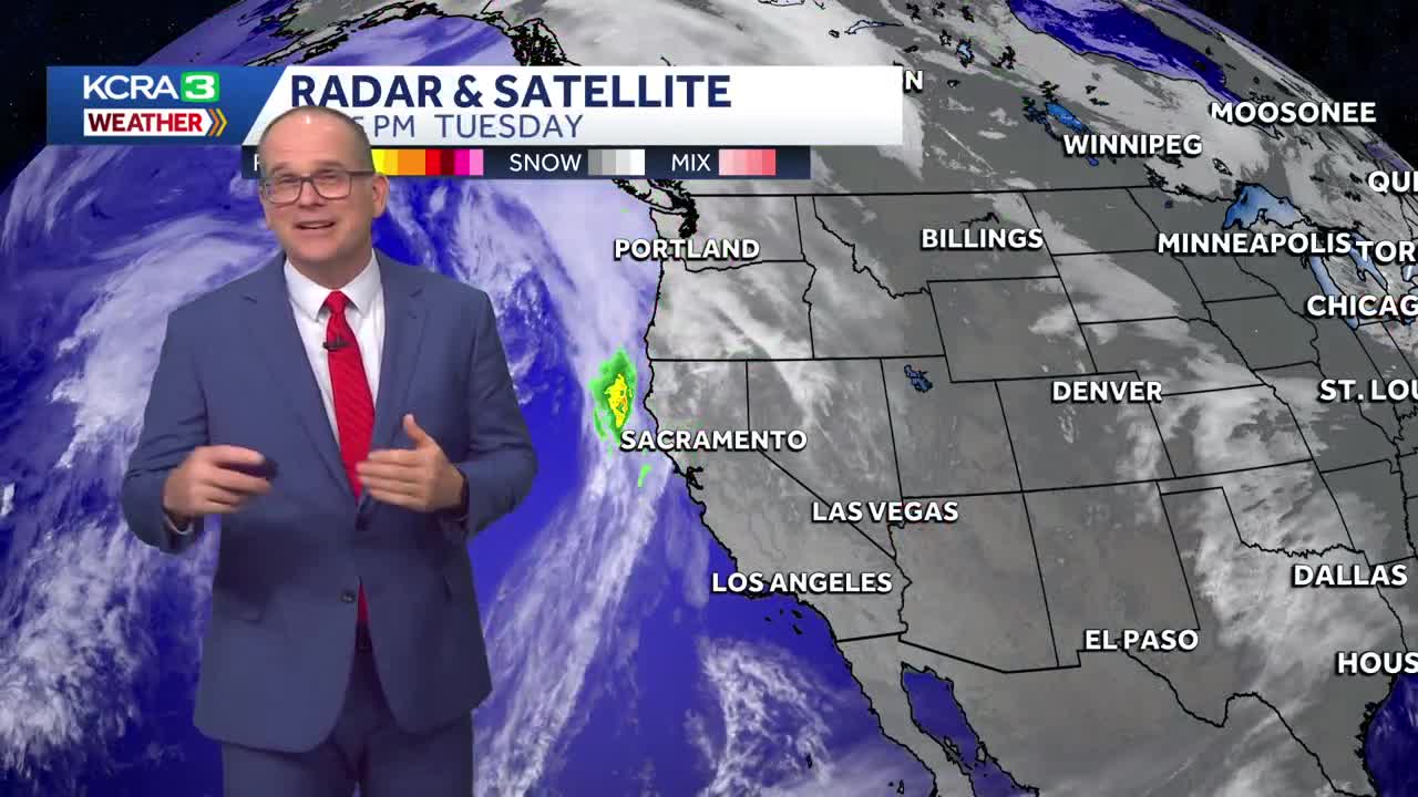 Rain moving across Northern California followed by more fog