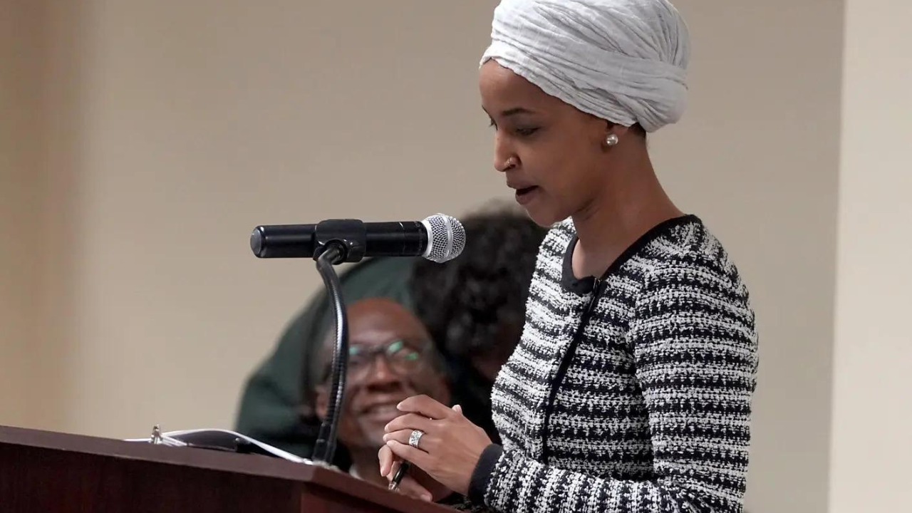 Watch: US Democratic representative Ilhan Omar sprayed with unknown ...