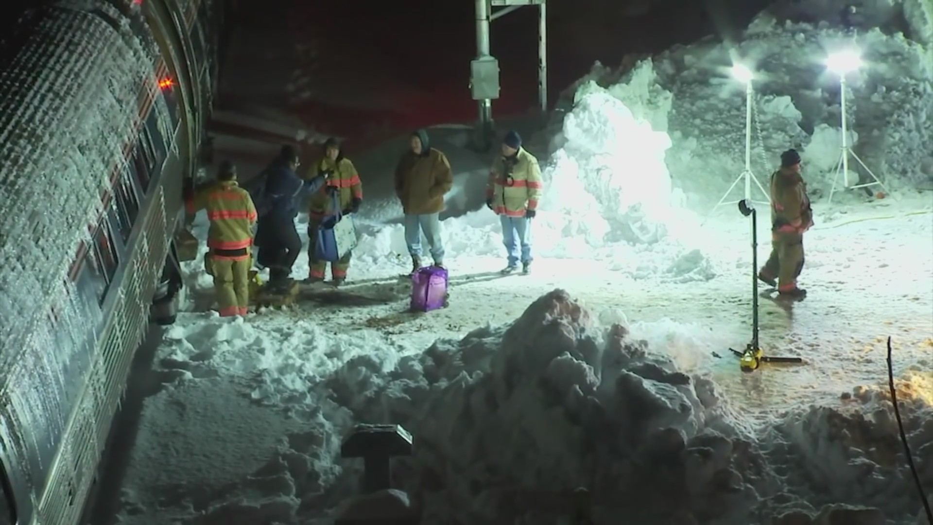 Passengers react to Amtrak train derailing in Northfield, Mass.