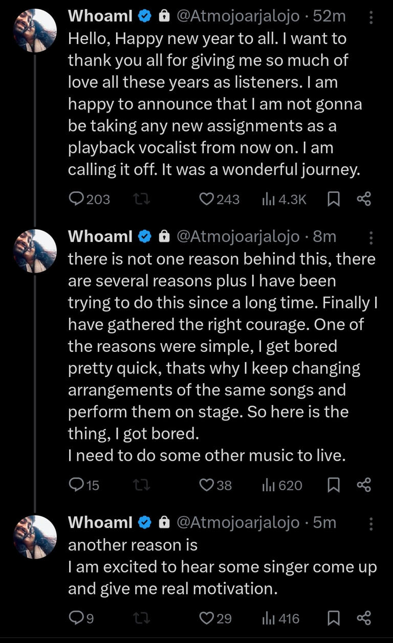 Singer Chinmayi on Arijit's playback exit: He always operated from ...