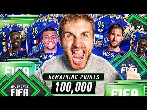 What do you get from 100,000 FIFA points on Team of the Year packs?