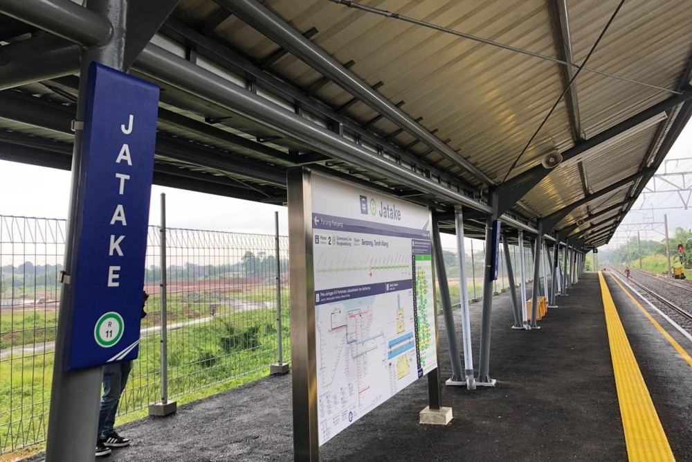 Penampakan Stasiun Jatake yang mulai beroperasi hari ini