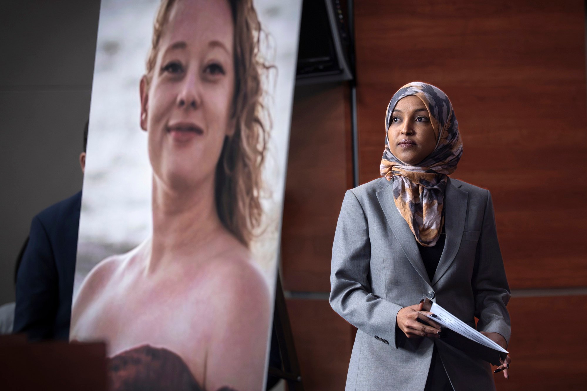 US congresswoman Ilhan Omar sprayed with unknown substance in town hall ...