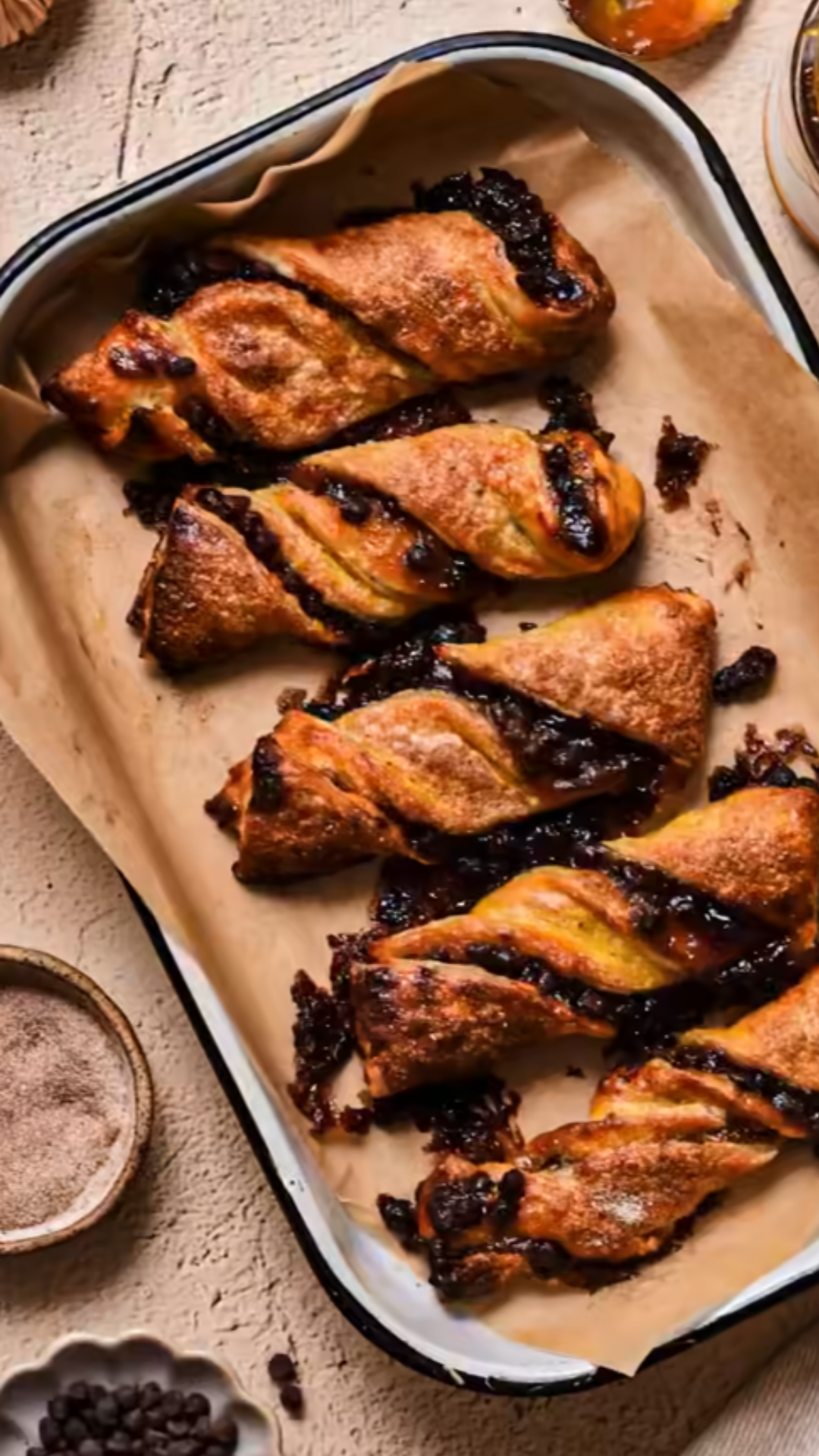 These pumpkin chocolate twists disappear fast
