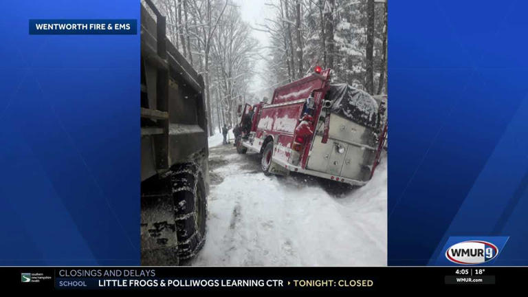 Icy roads cause minor damage to Wentworth fire truck