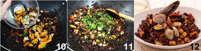 Venus rice with seafood