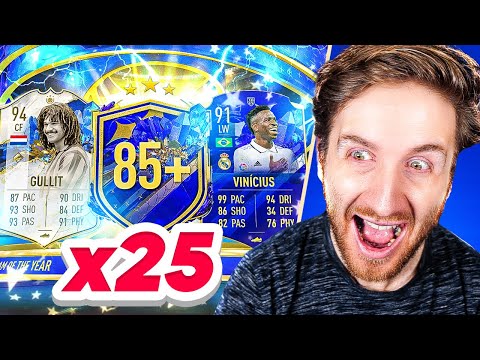 FIFA 23 25 x 85+ team of the year double upgrade packs!