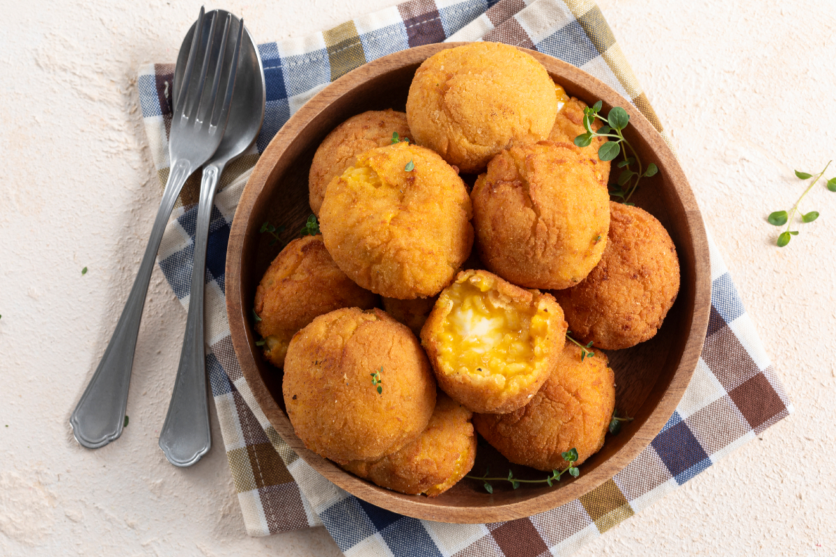 Pumpkin and stracchino rice croquettes