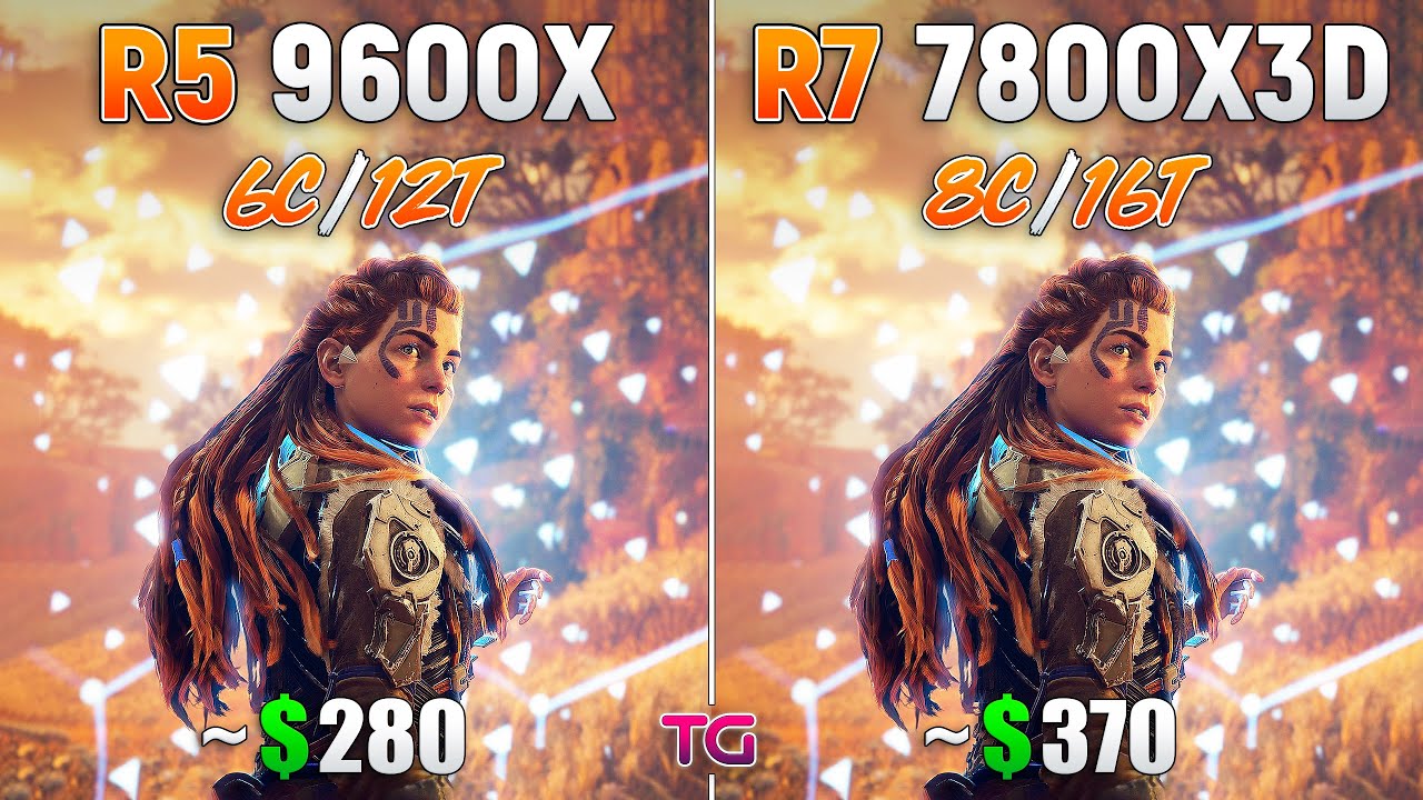 Ryzen 5 9600X 105W vs Ryzen 7 7800X3D - Test in 10 games | Windows 11 24H2