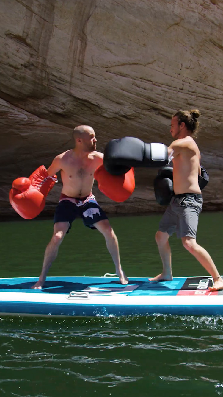 Paddle board boxing is insane