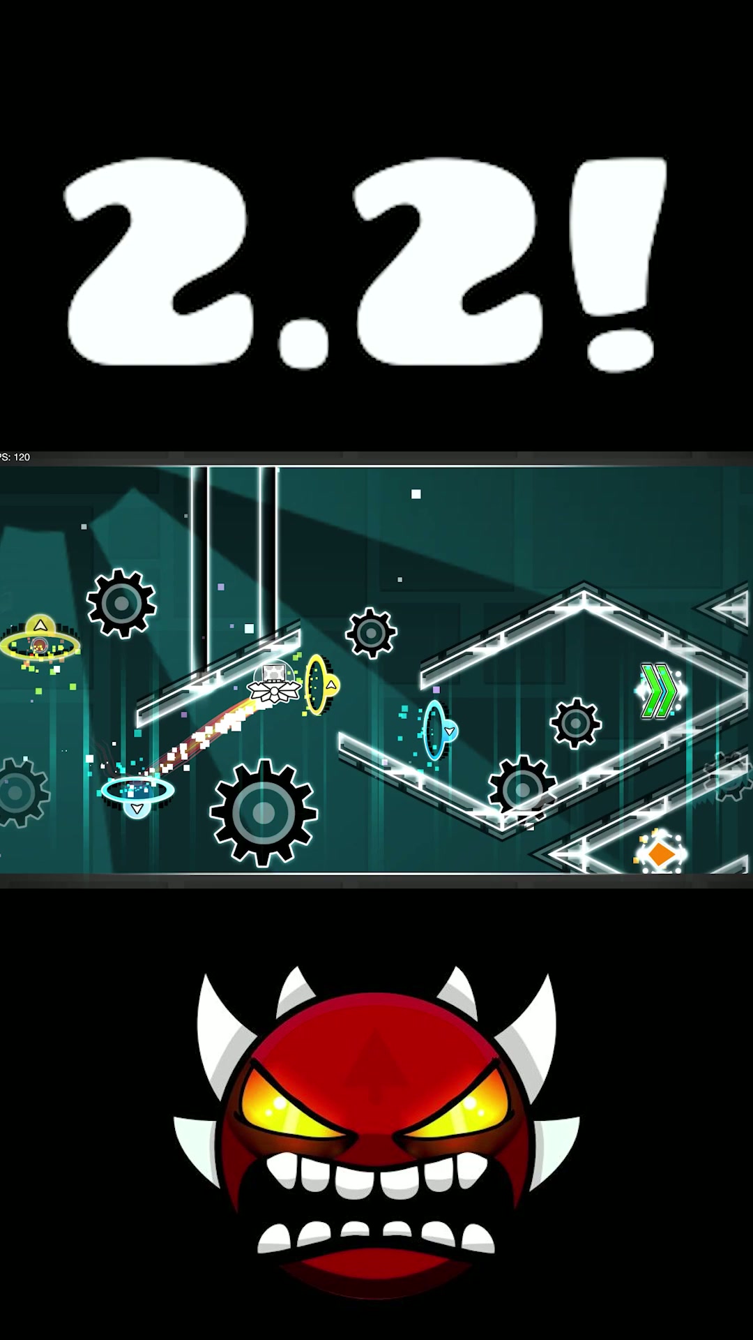 Geometry Dash 2.2 spam goes crazy 😱 #shorts