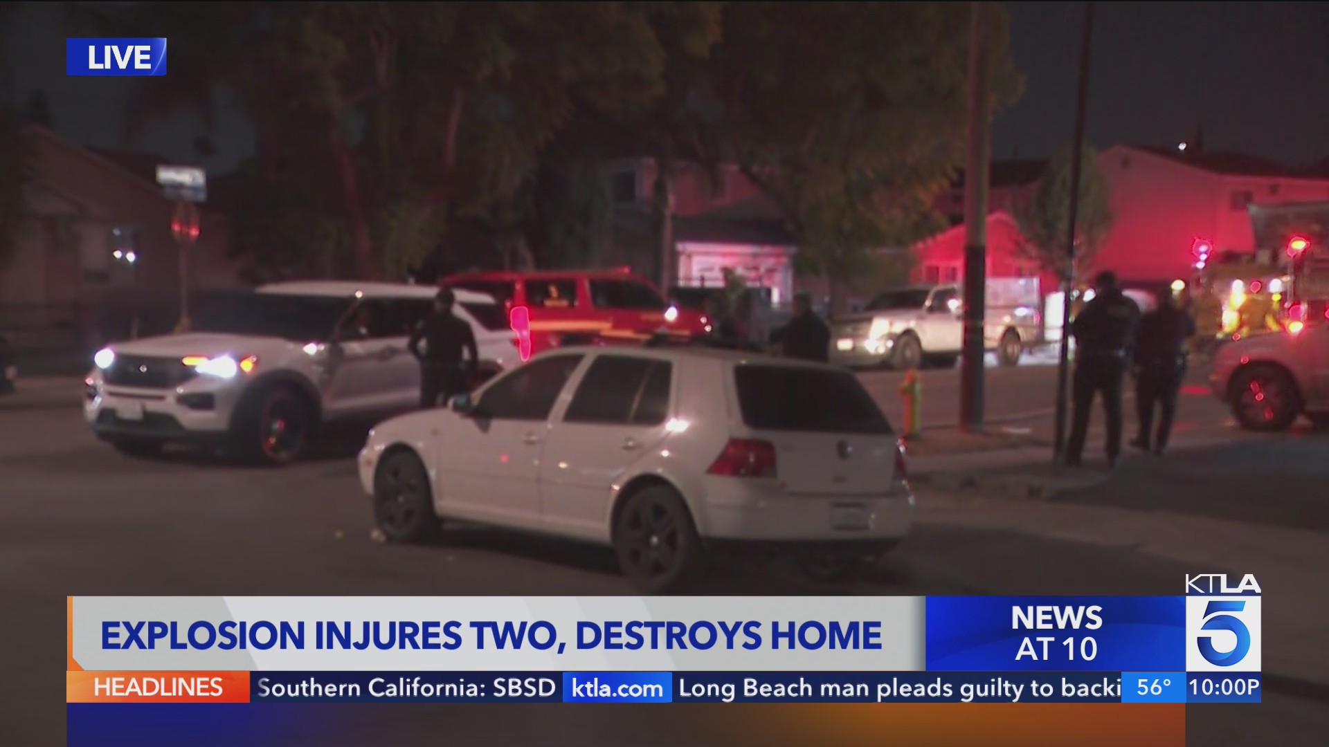 Explosion injures 2 at Bell Gardens home