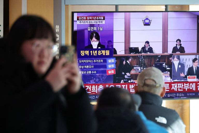 South Korea court sentences ex-first lady Kim to jail term for bribery