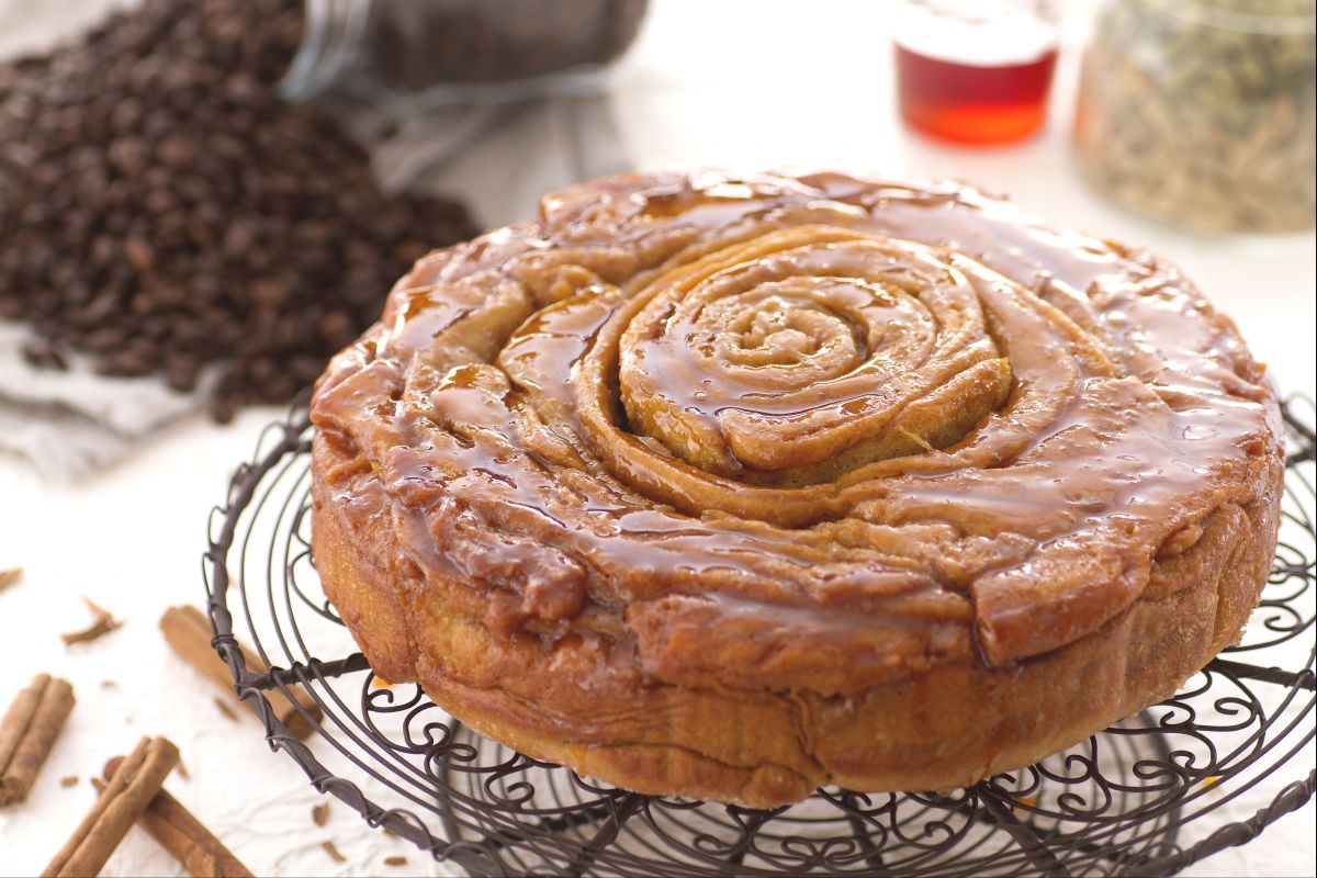 Coffee spiral cake