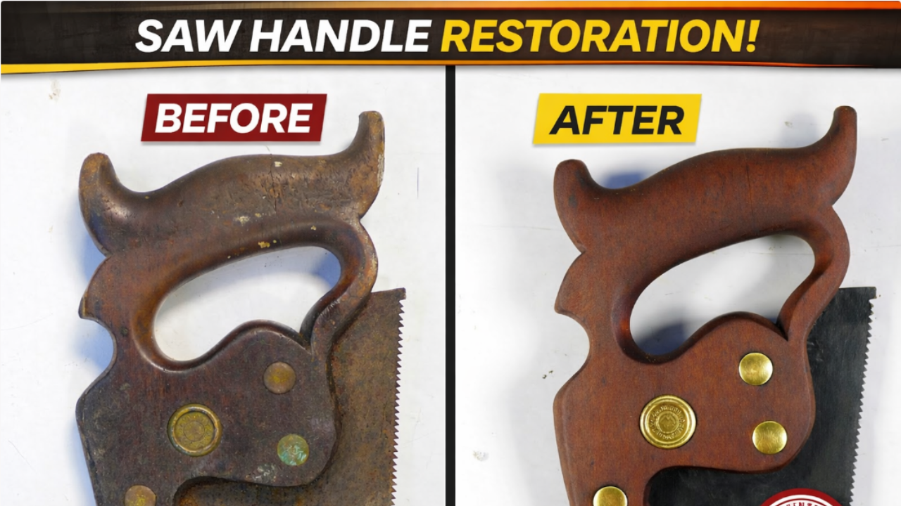 Restoring a 110-year-old Disston & Sons hand saw | Antique tool revival