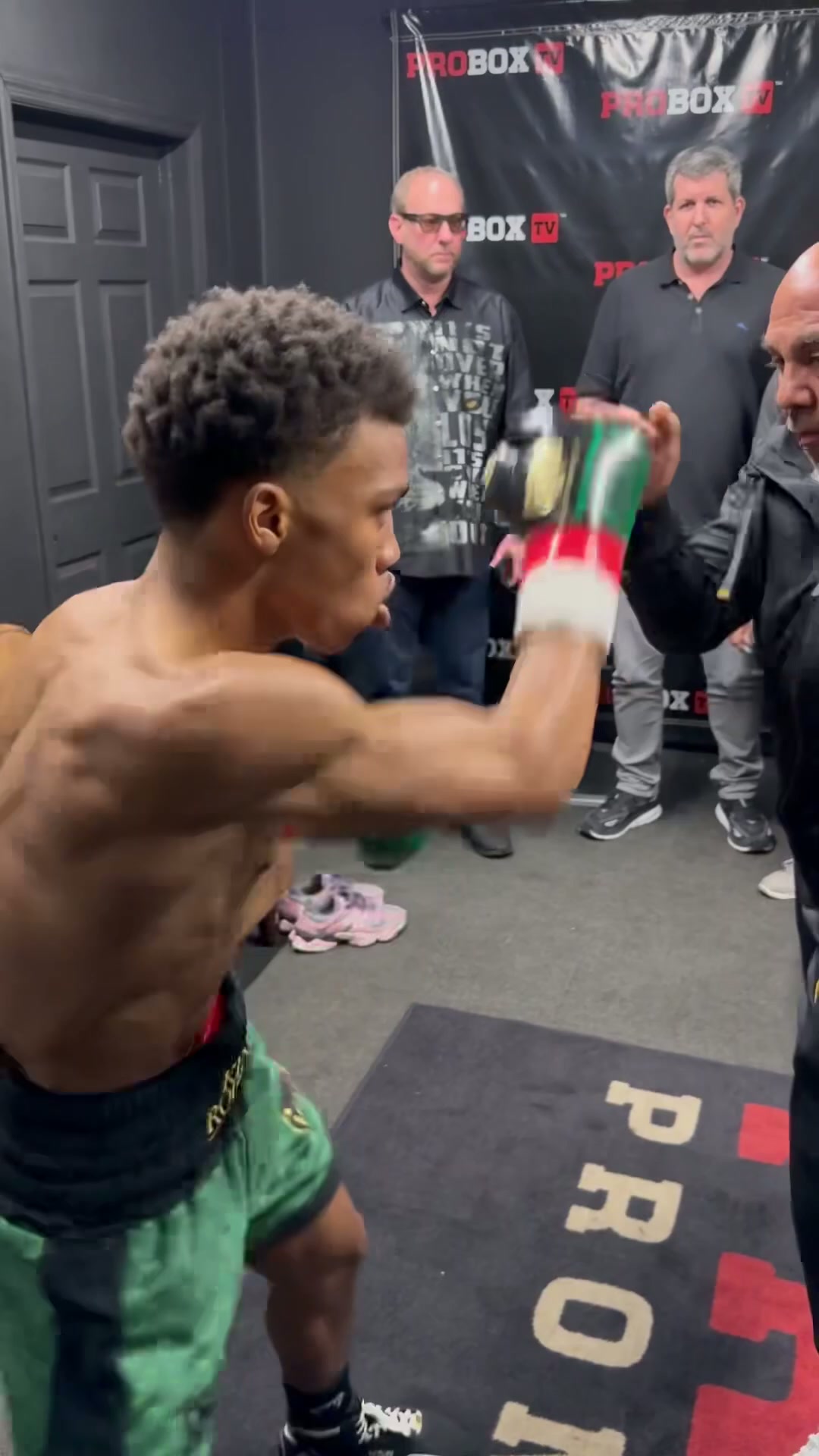 Robert Meriwether warming up back stage