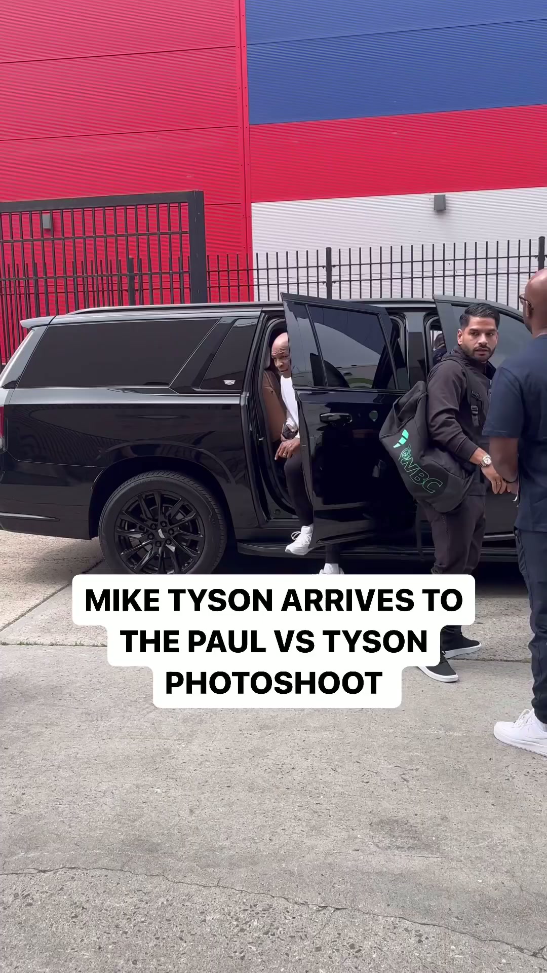 Mike is in the building for the Paul vs Tyson photoshoot ️