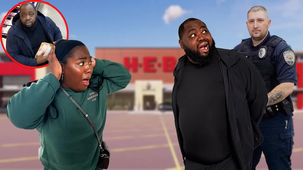My husband got caught stealing food from the grocery store!