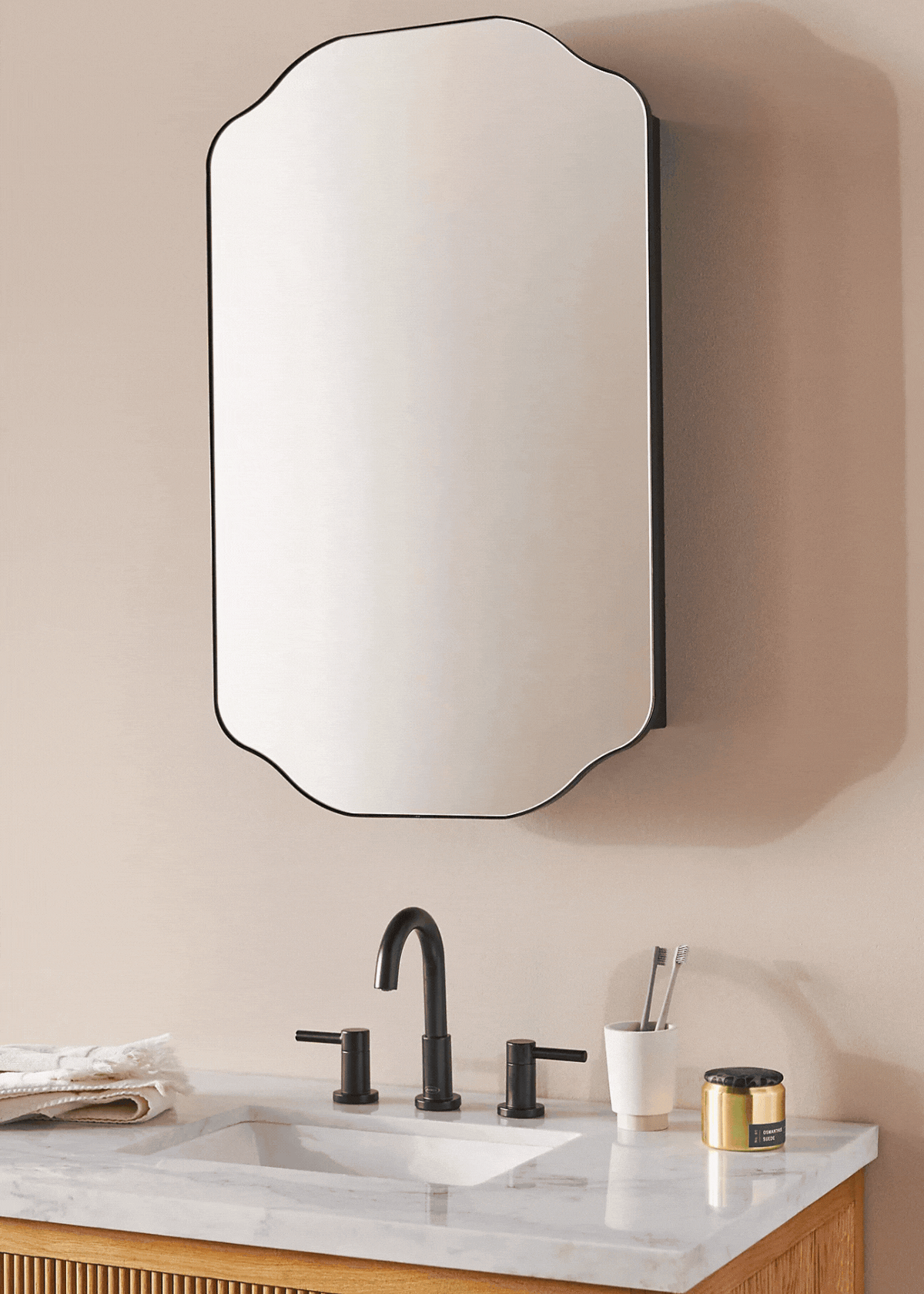 Anthropologie's bathroom storage mirrors are beautiful and practical