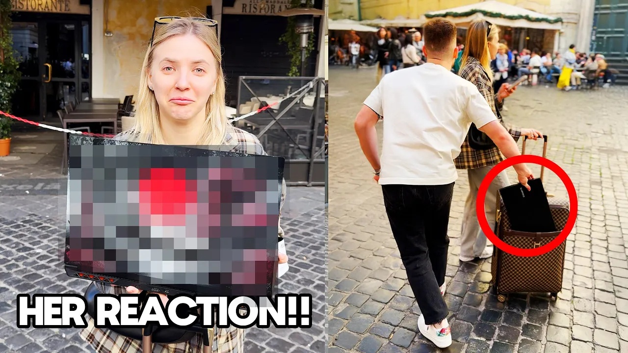 She wasn’t ready for this spray paint art reaction