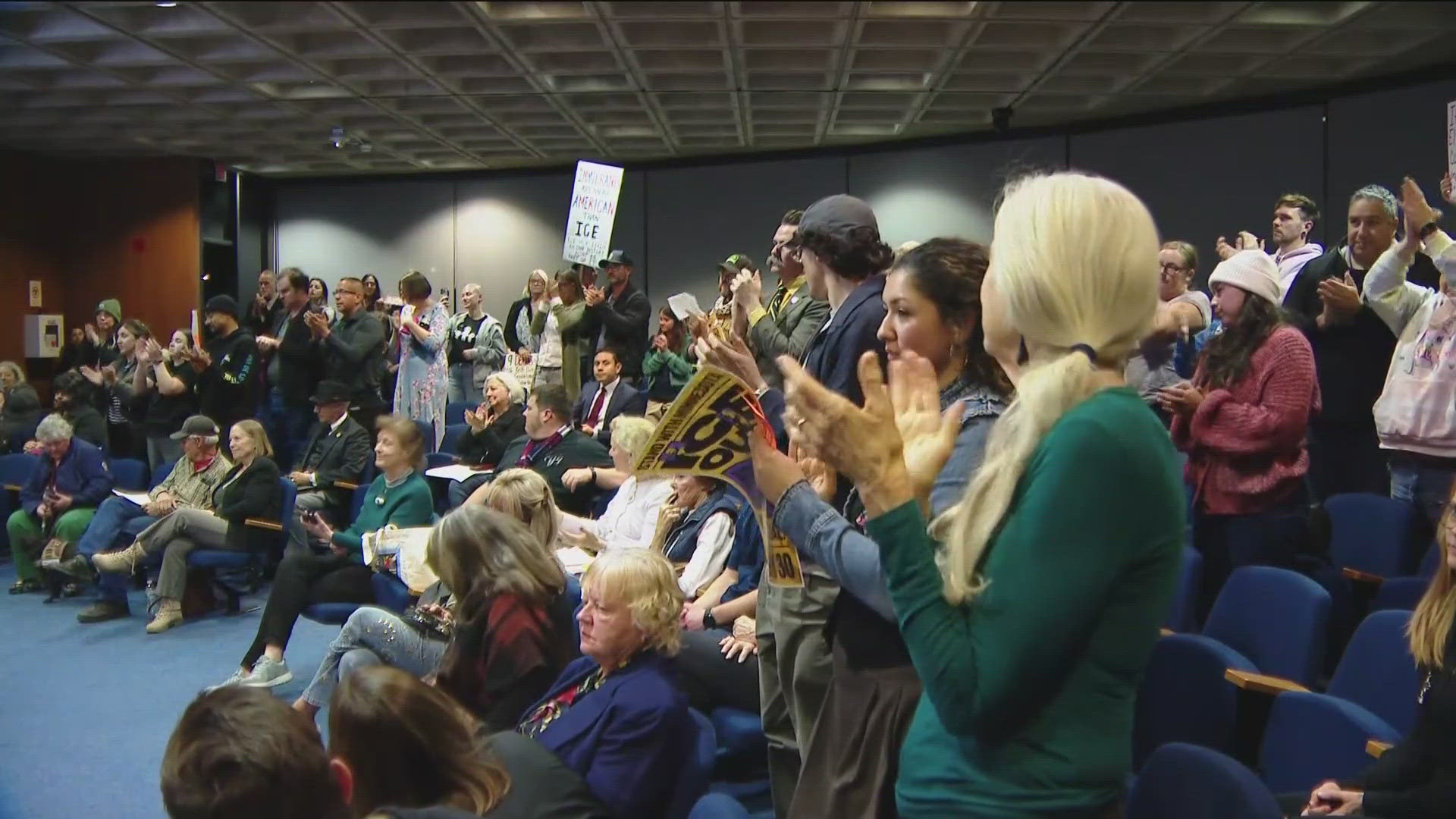 El Cajon residents protest against city's policy on cooperating with ...