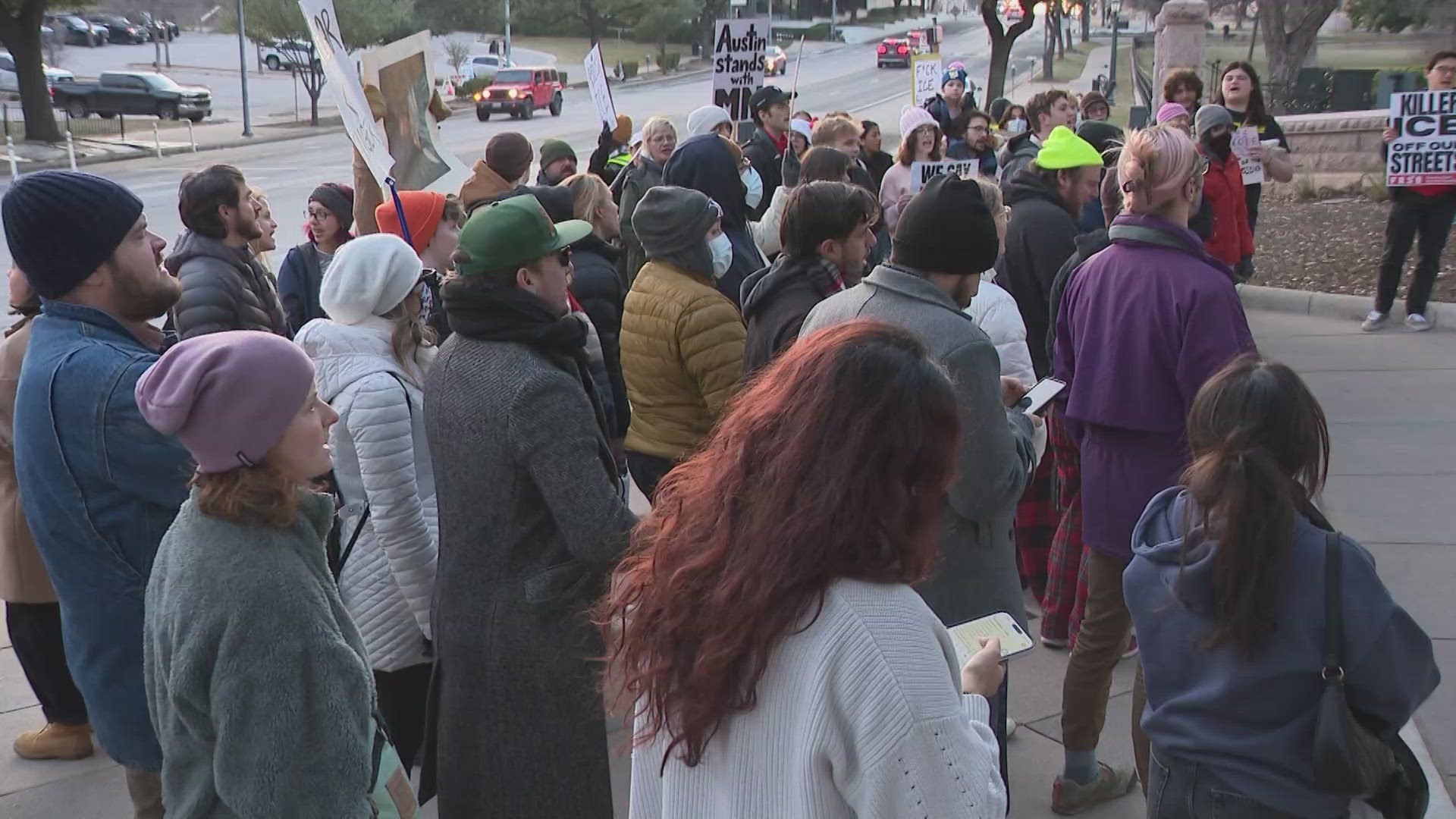 Protesters in Austin rally against ICE operations