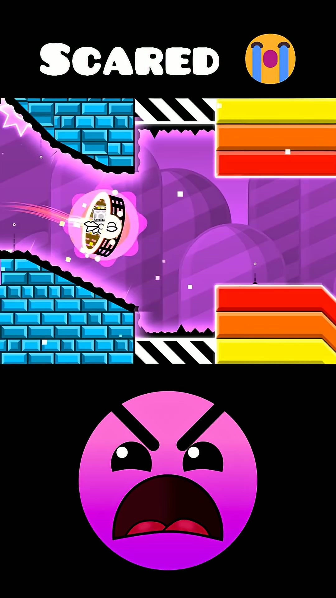 I cannot handle these jumpscares 😭 #geometrydash #gd