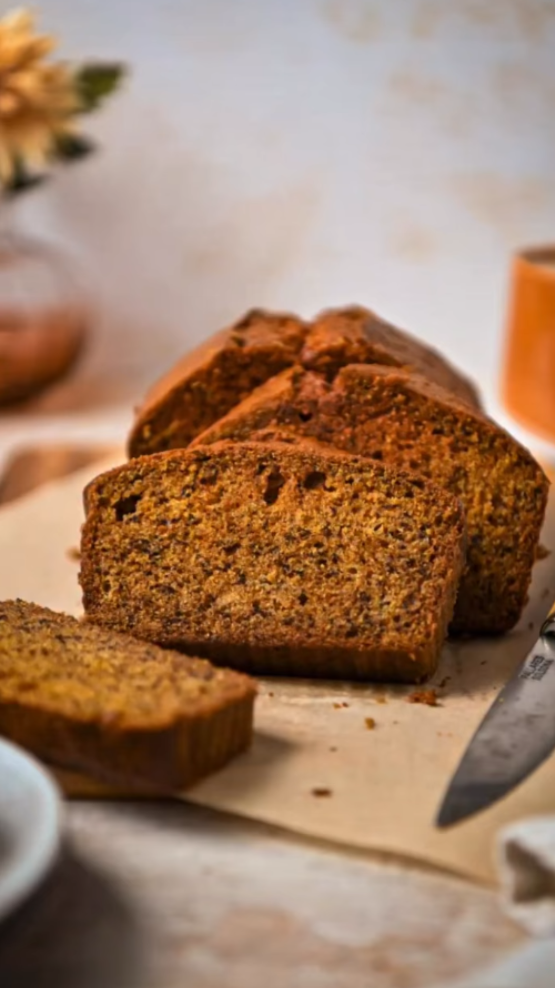 This golden milk banana bread is pure morning comfort
