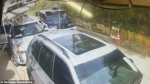 Wild moment out-of-control Waymo slams into cars on narrow LA street