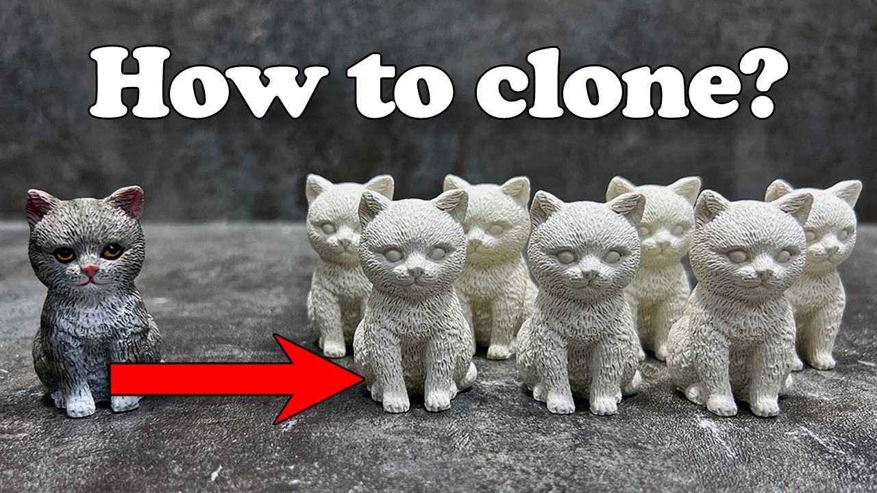 How to make silicone molds for copying figures?