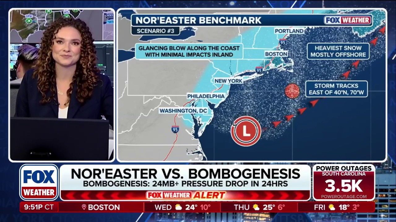 Weekend nor'easter to bomb out off the East Coast
