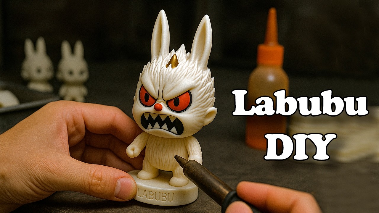Labubu toy DIY 3D print and paint tutorial